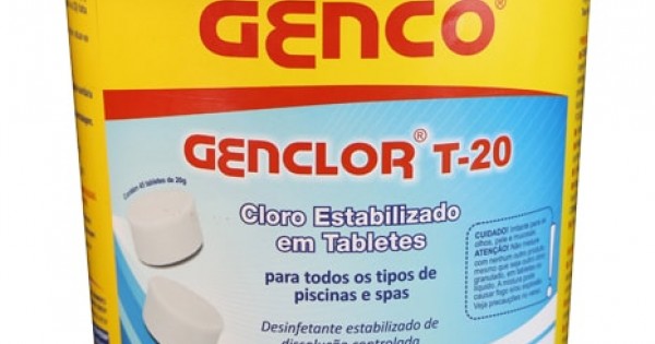 Cloro Pastilhas L.E. (3 em 1) T20 - Genco